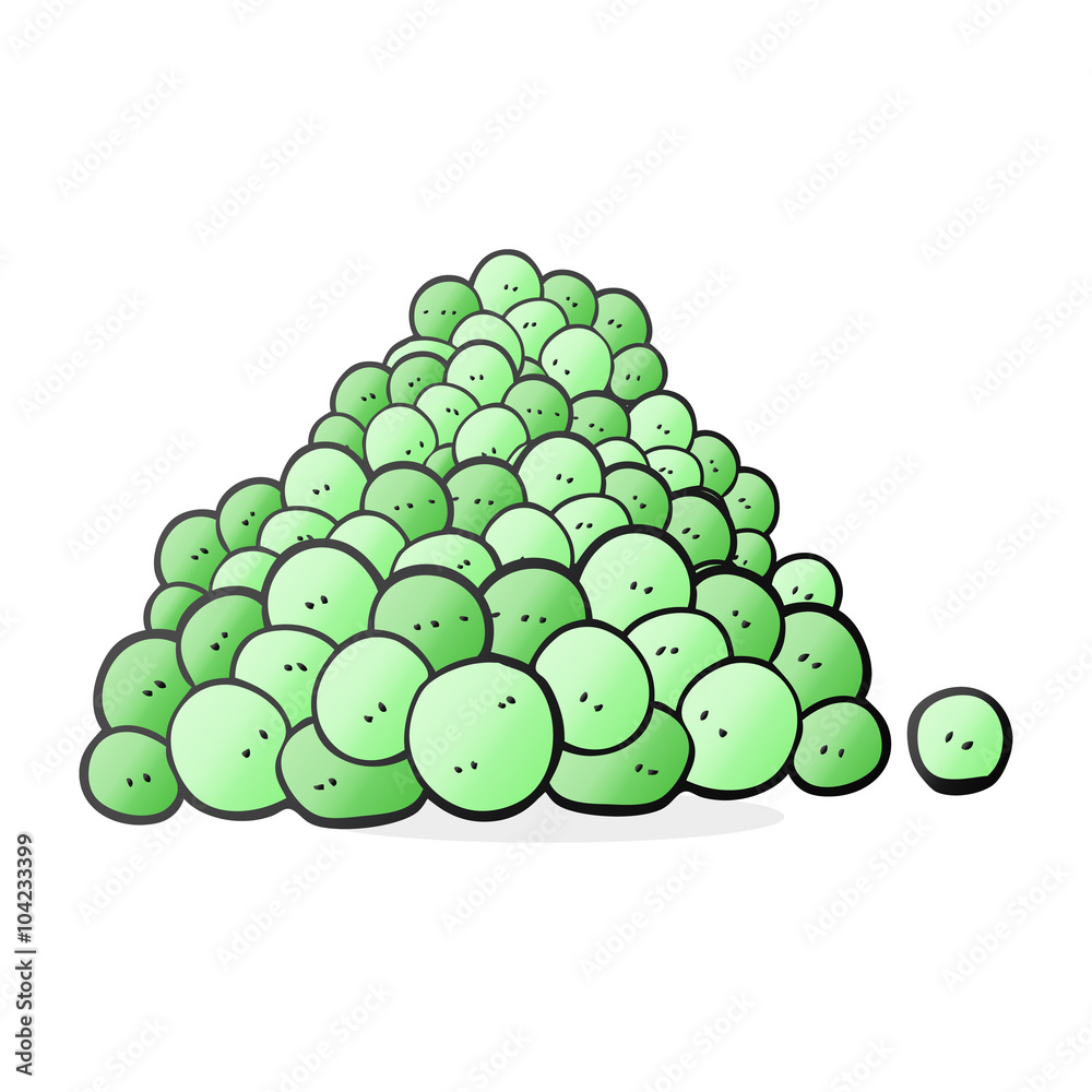 cartoon peas in pod Stock Vector | Adobe Stock