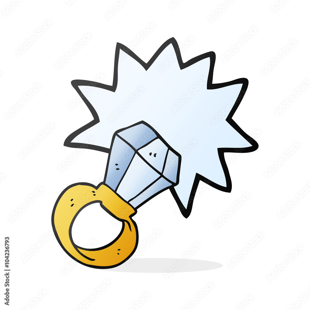 cartoon huge engagement ring Stock Vector | Adobe Stock