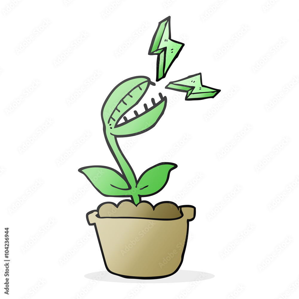 cartoon venus fly trap Stock Vector | Adobe Stock