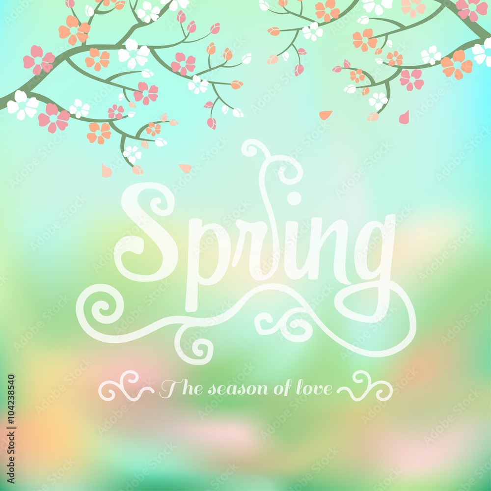 spring season background, vector Stock Vector | Adobe Stock