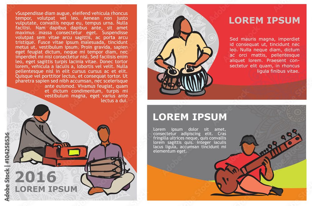 vector indian musician poster template Stock Vector | Adobe Stock