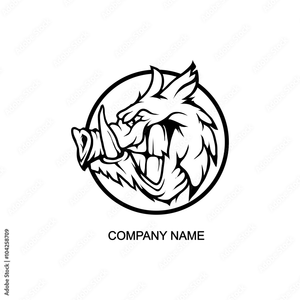 Boar logo Stock Vector | Adobe Stock