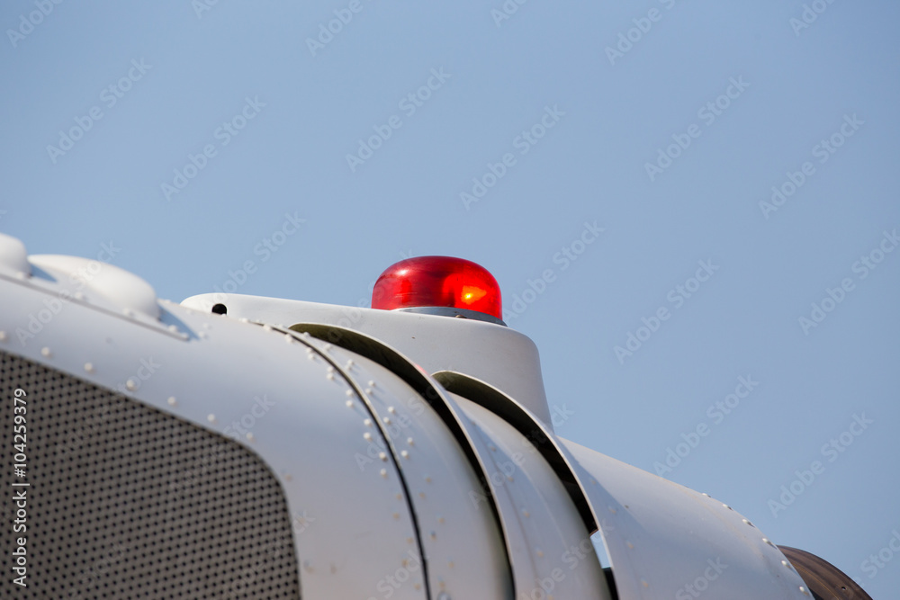 red beacon lights on helicopter Stock Photo | Adobe Stock