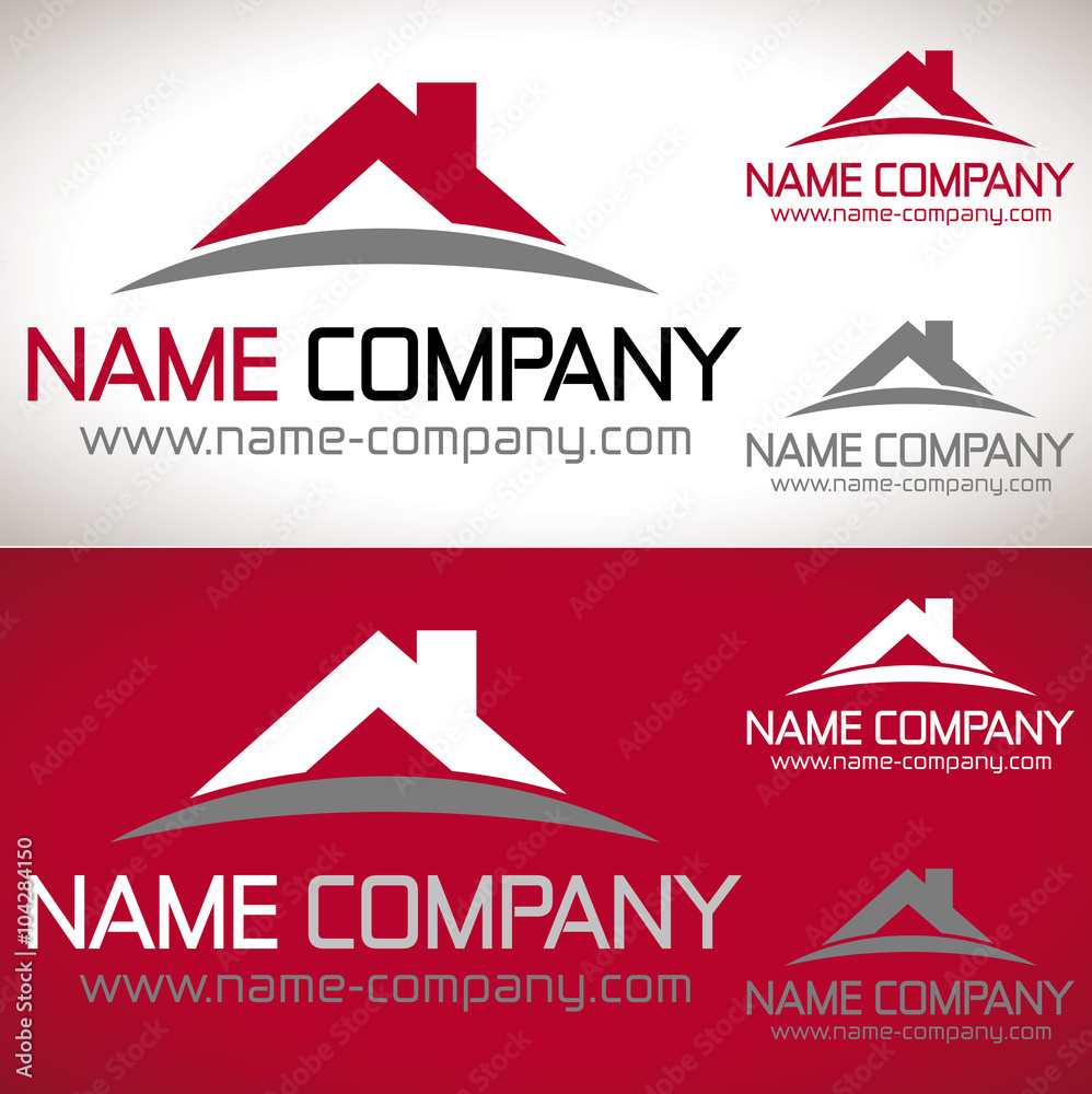 logo maison toiture couvreur Stock Vector | Adobe Stock