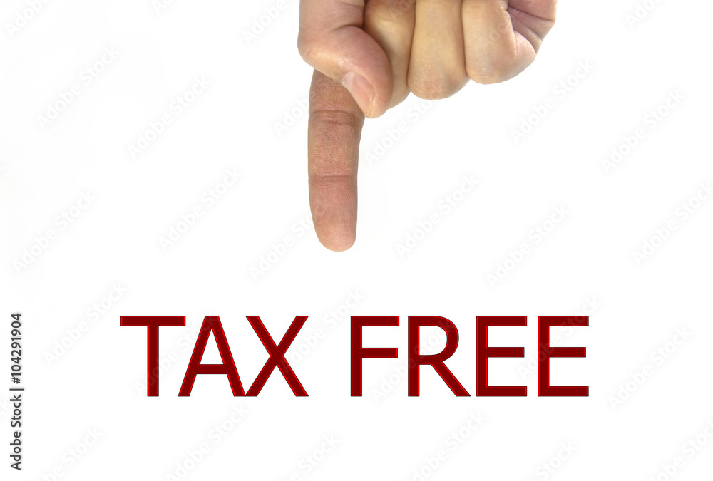 woman hand writing tax free on a transparent wipe board. isolated on ...