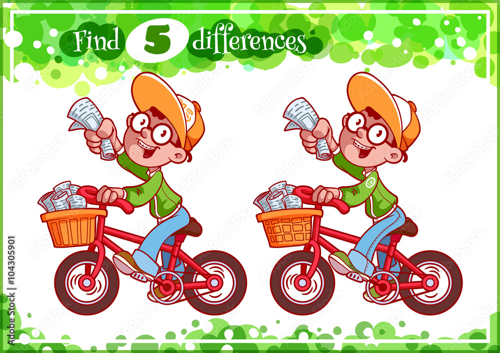 Educational game for preschool kids, find the differences. Stock Vector ...