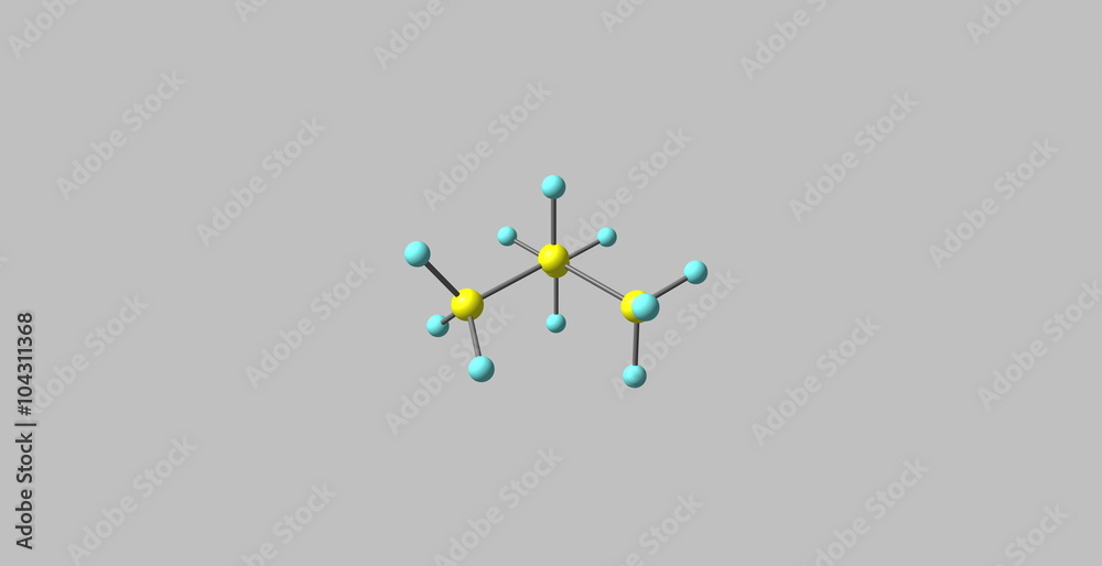 Isobutane molecular structure isolated on grey Stock Illustration ...