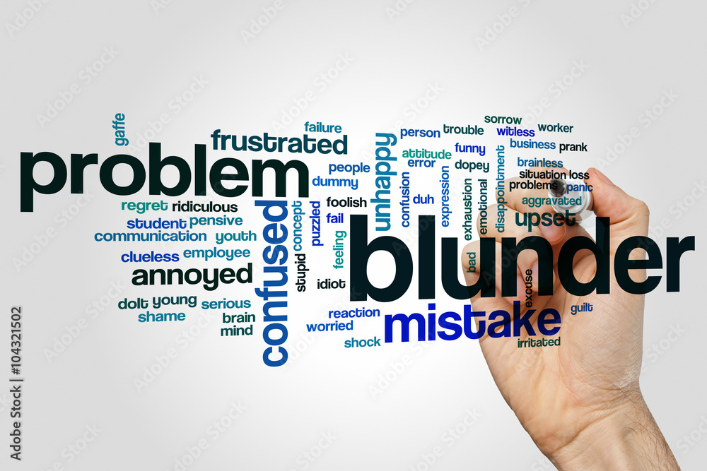 Blunder word cloud concept Stock Photo | Adobe Stock