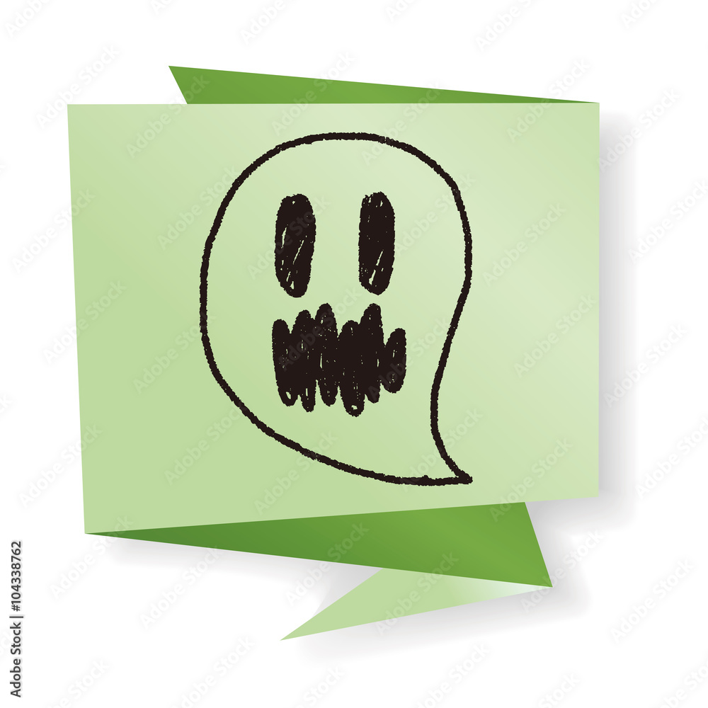 ghost doodle drawing Stock Vector | Adobe Stock