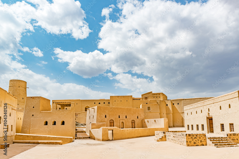 Inside of Bahla Fort in Ad Dakhiliyah, Oman. It is located about 40 km ...