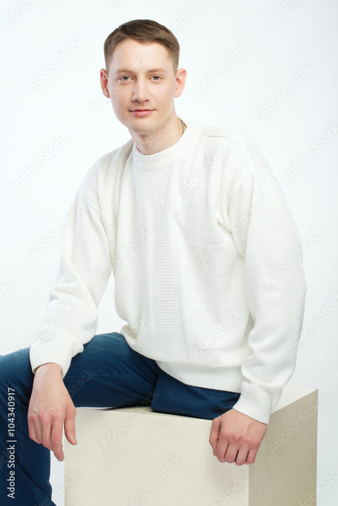 strong and brave man achieves success foto de Stock | Adobe Stock