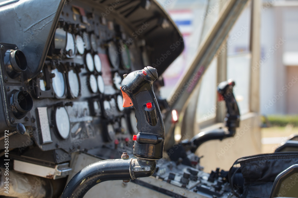 helicopter flight control and cockpit Stock Photo | Adobe Stock