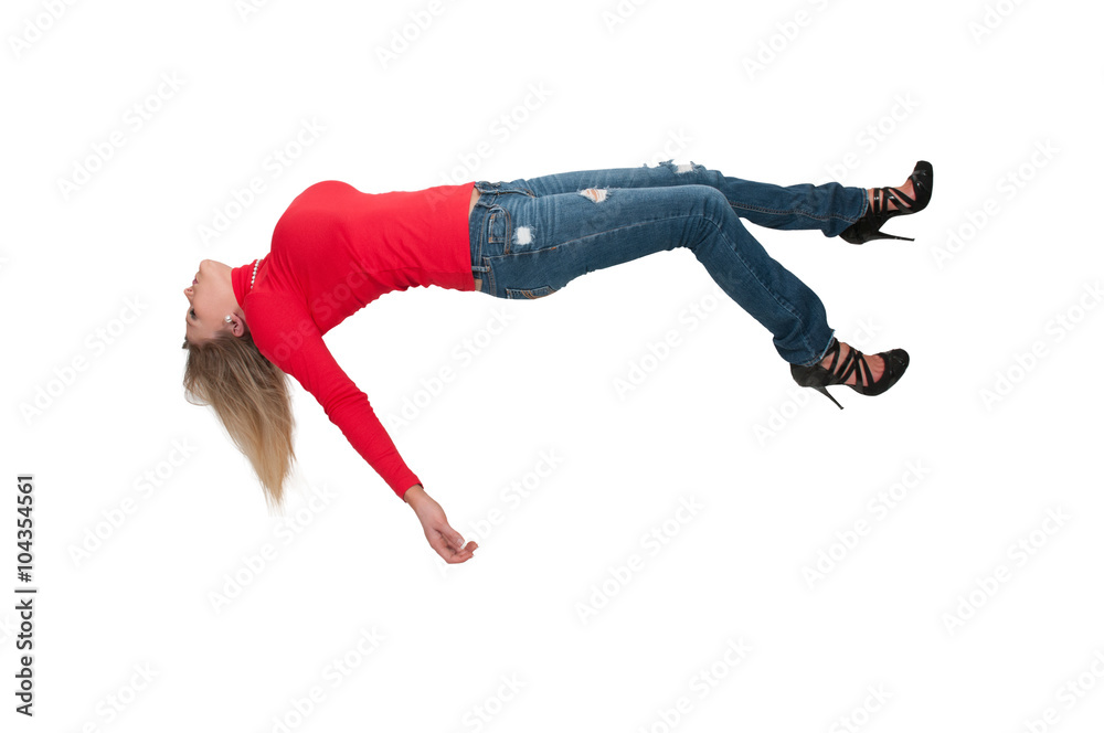 Beautiful Floating woman Stock Photo | Adobe Stock