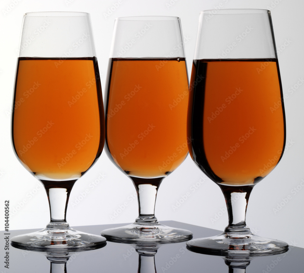 THREE GLASSES OF CALVADOS foto de Stock | Adobe Stock