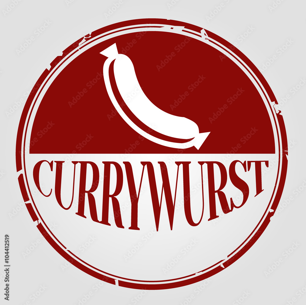 Currywurst stamp Stock-Vektorgrafik | Adobe Stock