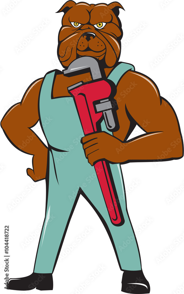 Cartoon Monkey Wrench