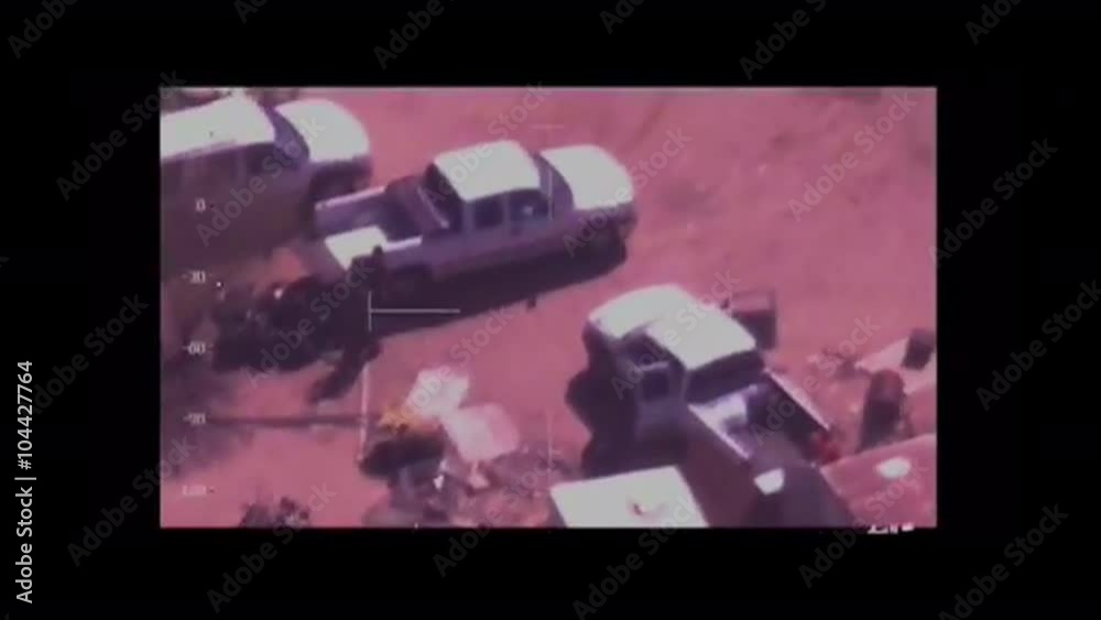 Surveillance footage taken from a helicopter shows drug cartels moving ...