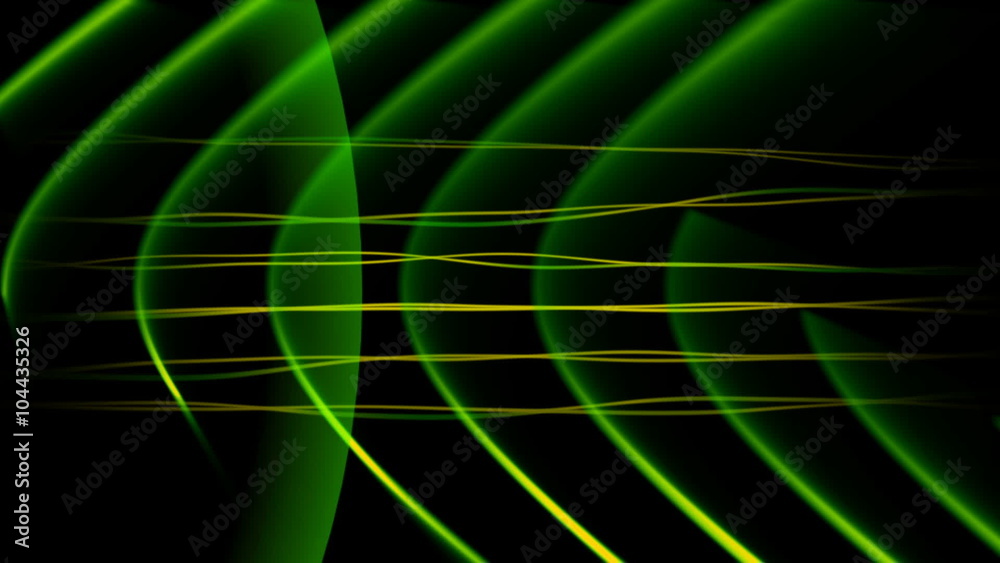 Seamlessly looping abstract motion background features glowing green ...