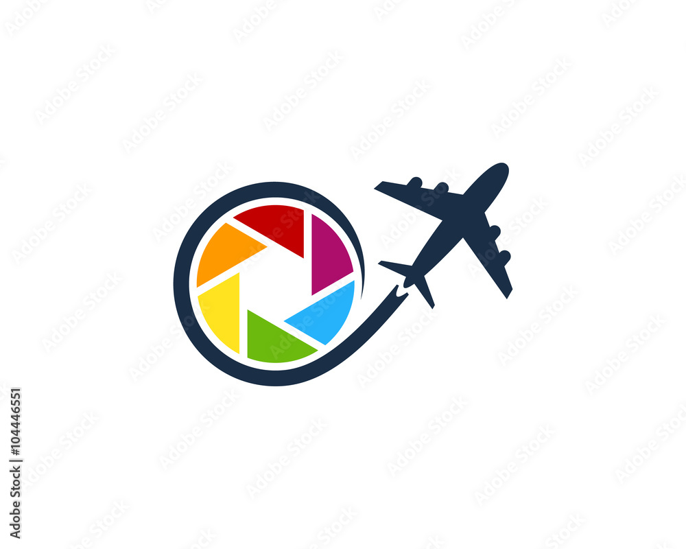 Camera Travel Photography Logo Design Template Stock Vector | Adobe Stock