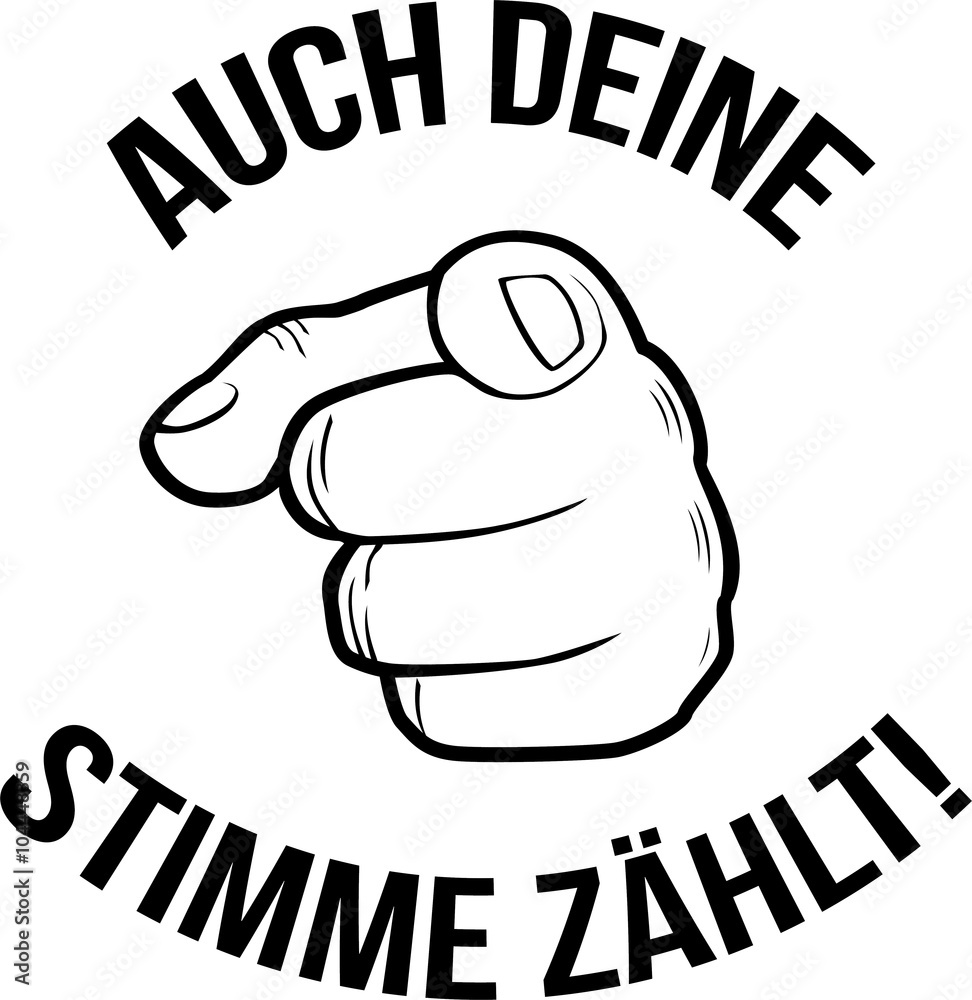 Auch deine Stimme zählt! Stock-Vektorgrafik | Adobe Stock
