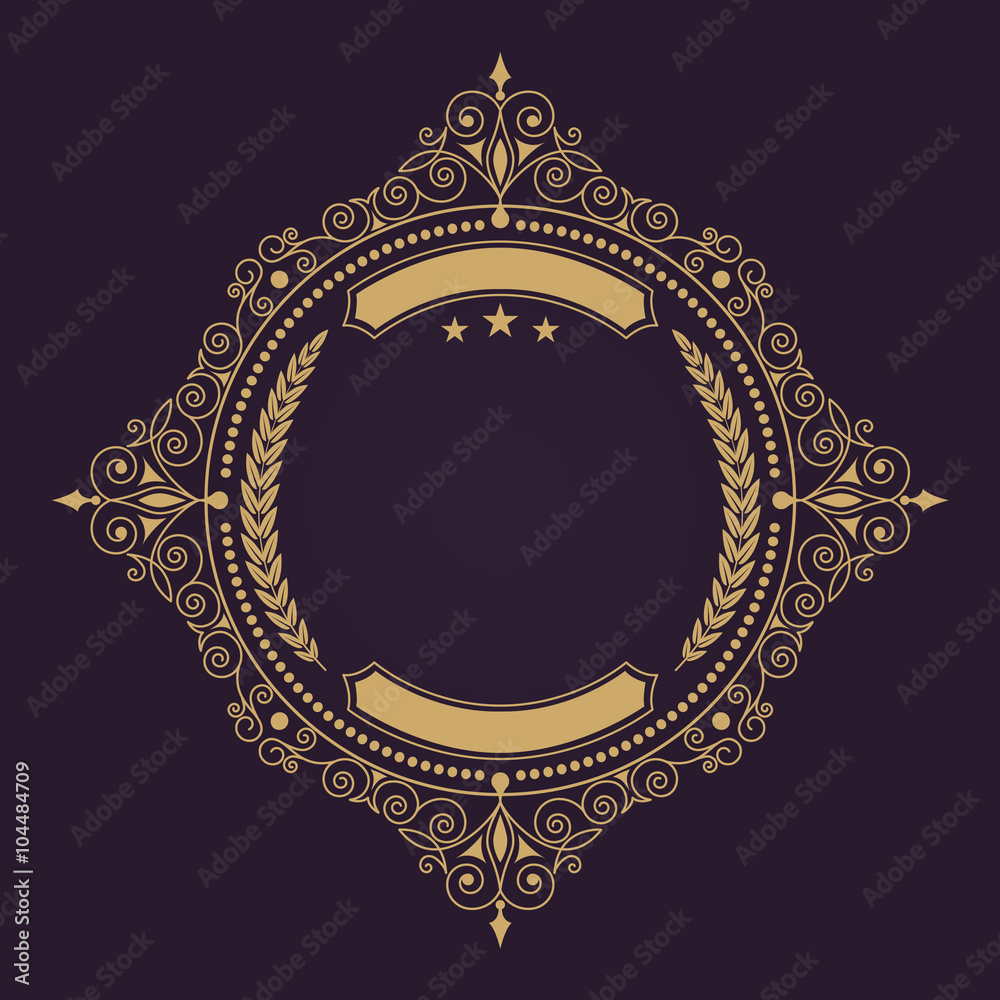 Vintage vector monogram. Elegant emblem logo for restaurants, hotels ...