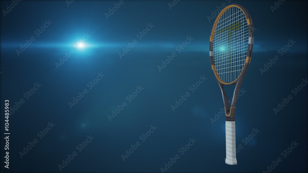 Abstract CGI motion graphics, animated background with turning tennis ...