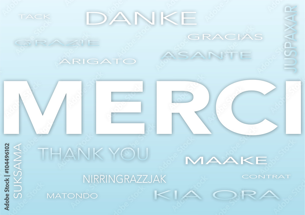 merci nuage de mots Illustration Stock | Adobe Stock