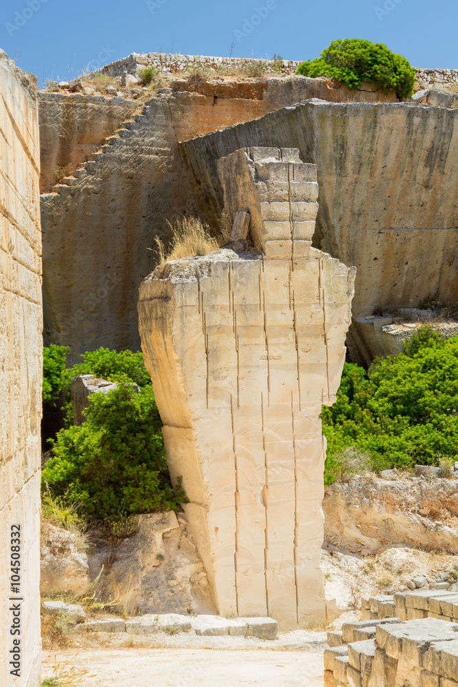 Stone giant at Lithica quarry near Ciutadella, Menorca foto de Stock ...