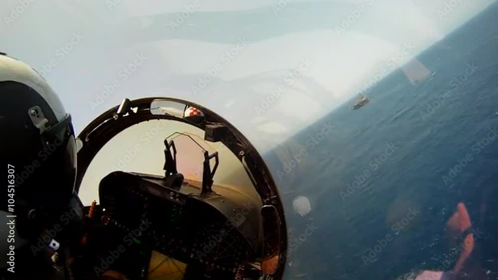 POV shots from the cockpit of a fighter plane. Stock Video | Adobe Stock