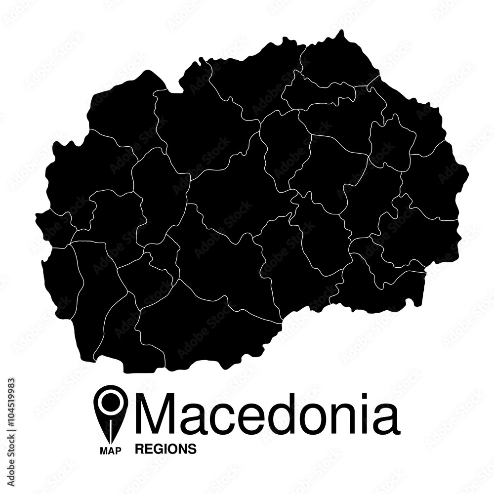Macedonia map Stock Vector | Adobe Stock