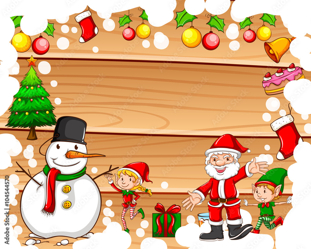 Border design with christmas theme Stock Vector | Adobe Stock