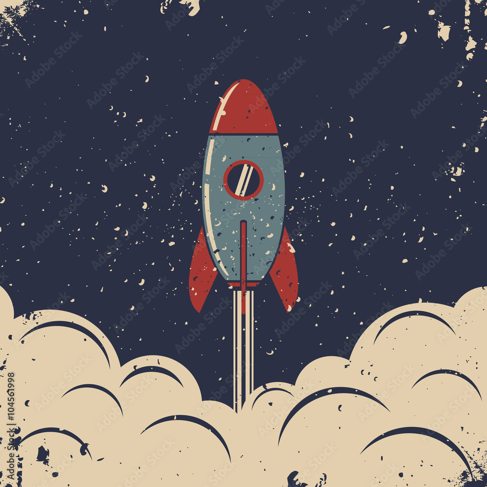 Vintage Rocket Vector