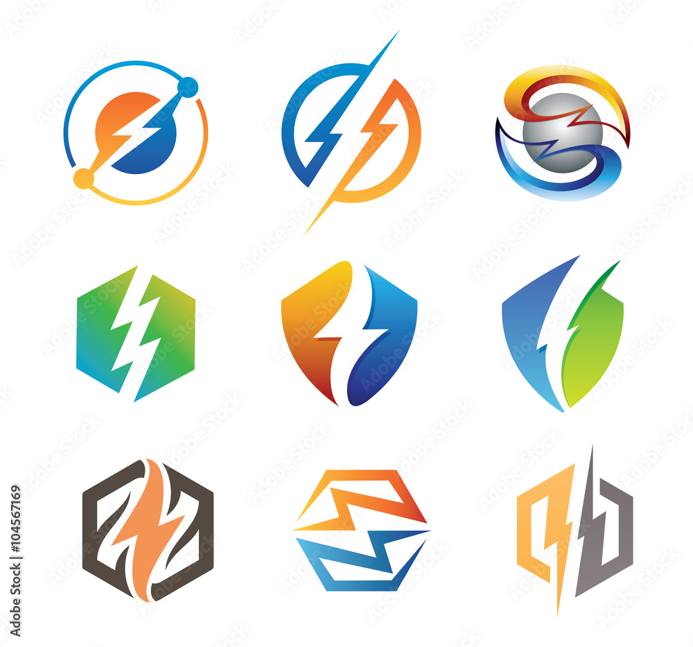 Electrical Web Icon Set Stock Vector | Adobe Stock