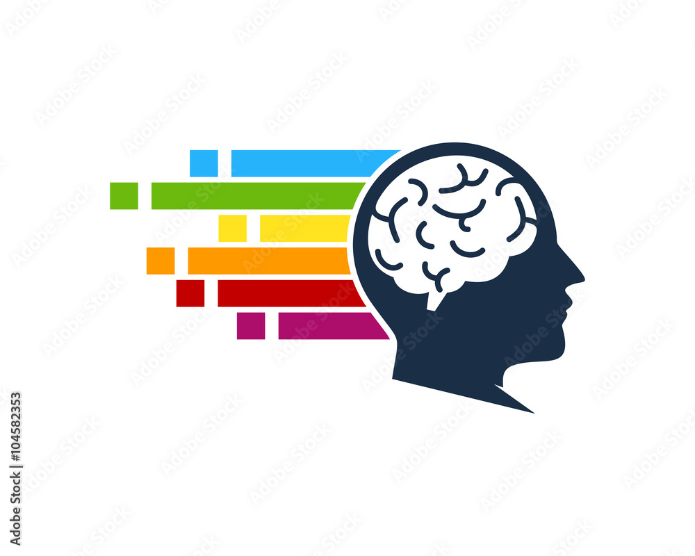 Mind Pixels Logo Design Template Stock Vector | Adobe Stock