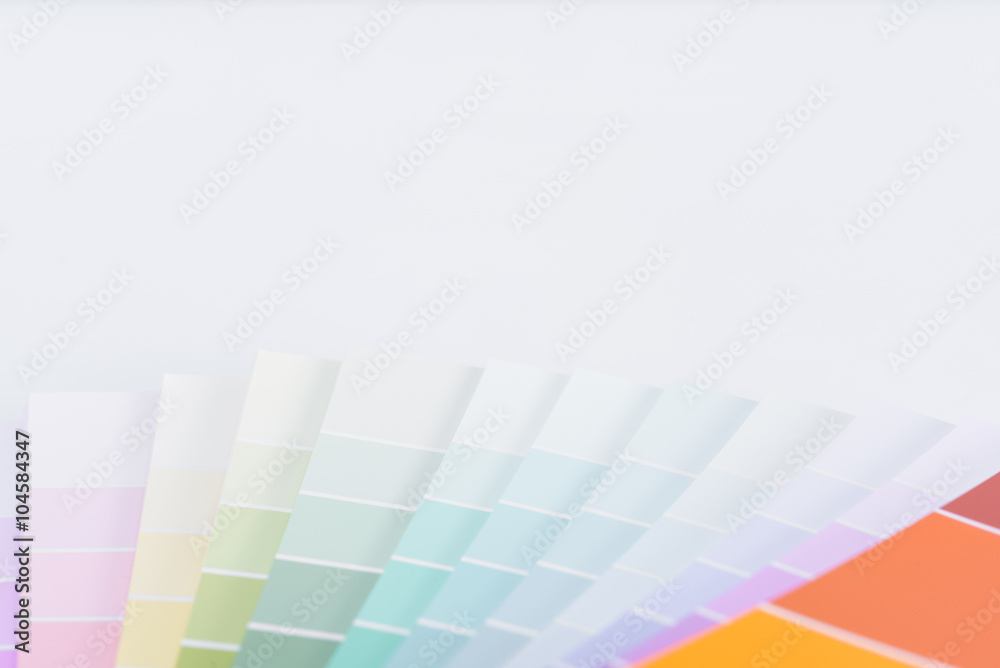 Color chart guide for renovation on white background Stock Photo ...