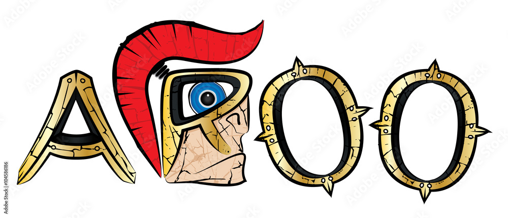 cartoon spartan warrior profile design vector Stock Vector | Adobe Stock