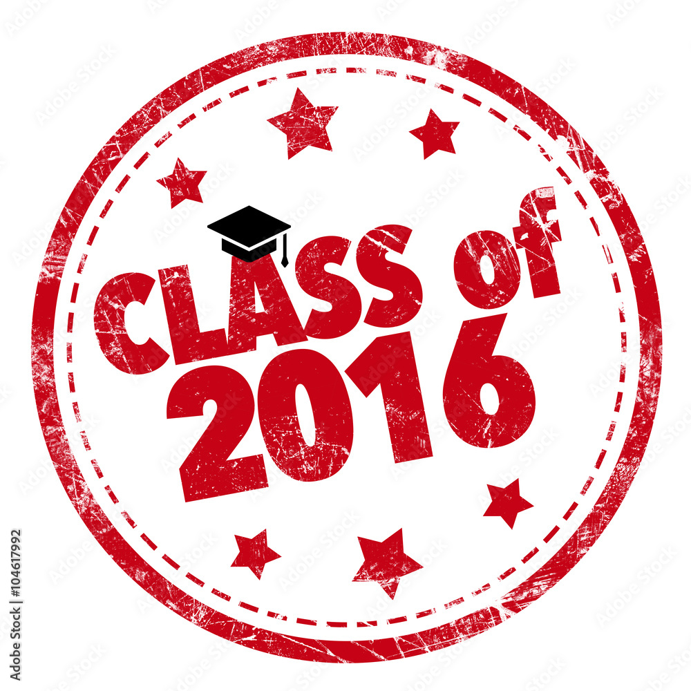 Class of 2016 word red stamp text on white background Stock ...
