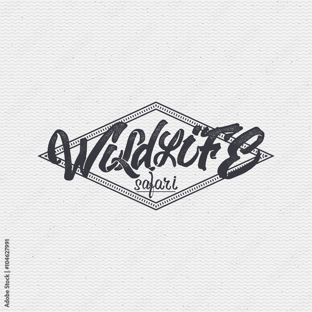 Wildlife safari sign handmade differences, made using calligraphy and ...