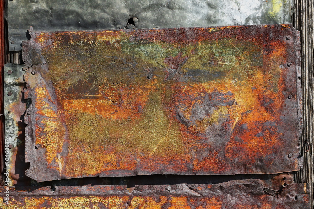 Rusted Metal Plaque