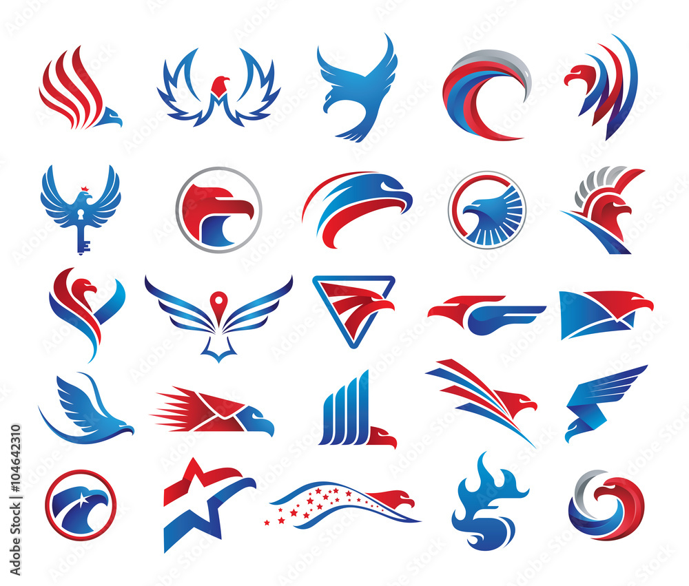 25 Eagle Logo Elements Stock Vector | Adobe Stock