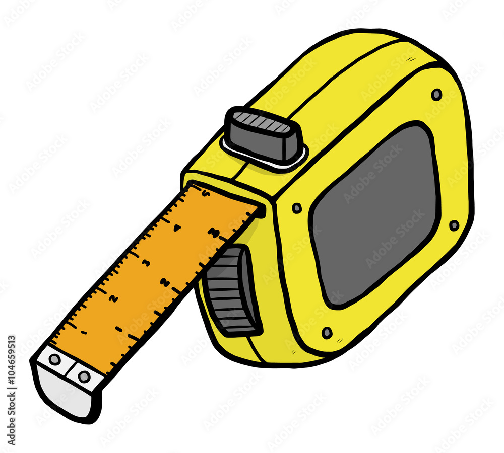 measure tape / cartoon vector and illustration, hand drawn style ...
