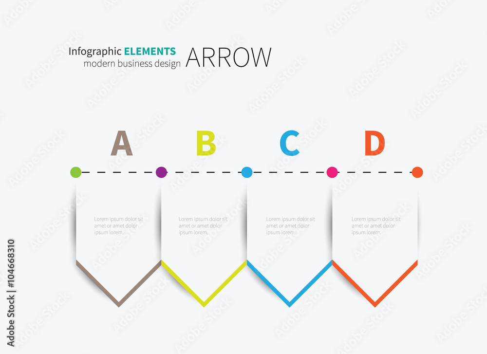 infographic arrows options template / vector arrow backgrounds elements ...