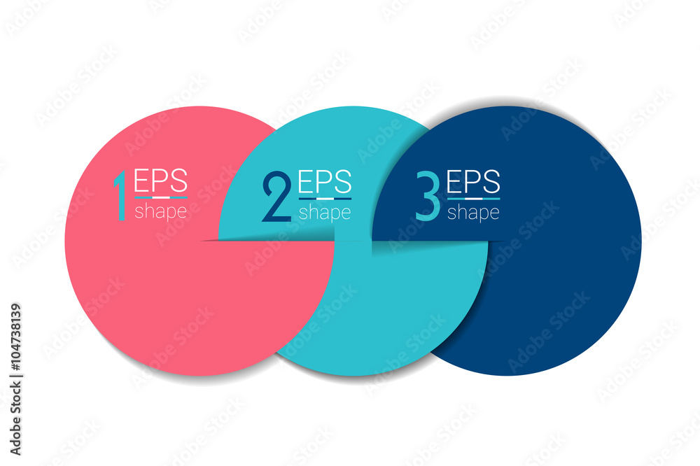 Three business elements banner, template. 3 steps design, chart ...