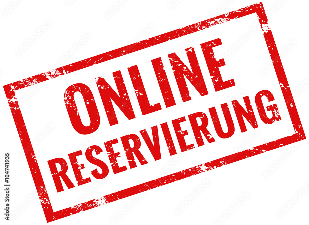 Online Reservation Stempel rot grunge Stock-Vektorgrafik | Adobe Stock