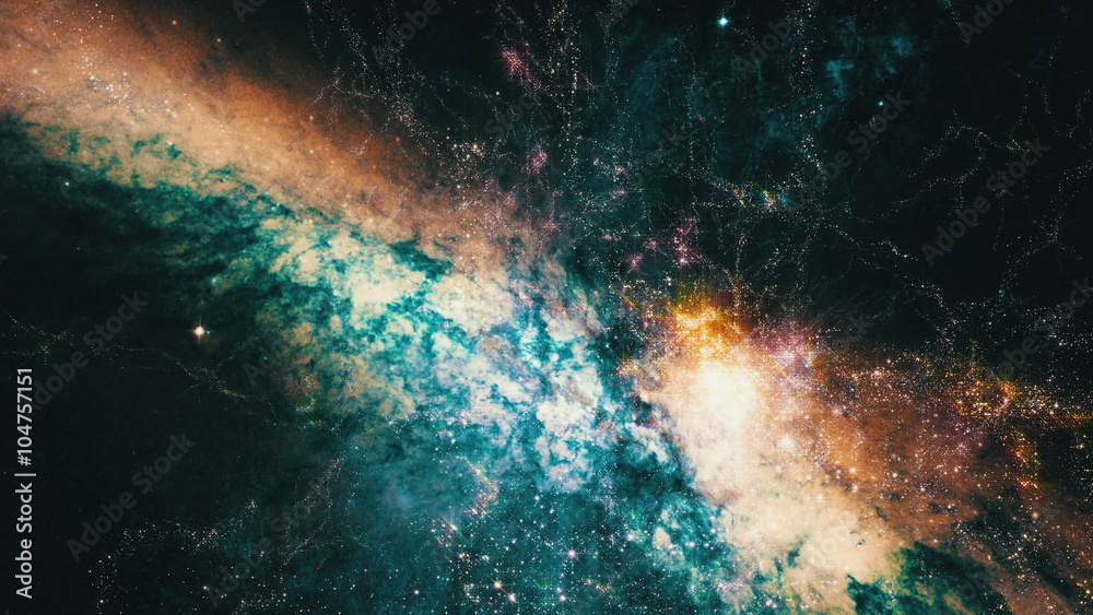 Space 2124: Flying through star fields and galaxies in deep space (Loop ...