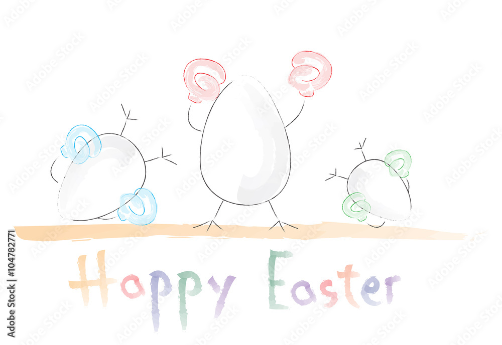 Funny Easter eggs with boxing gloves. Happy Easter concept Stock ...
