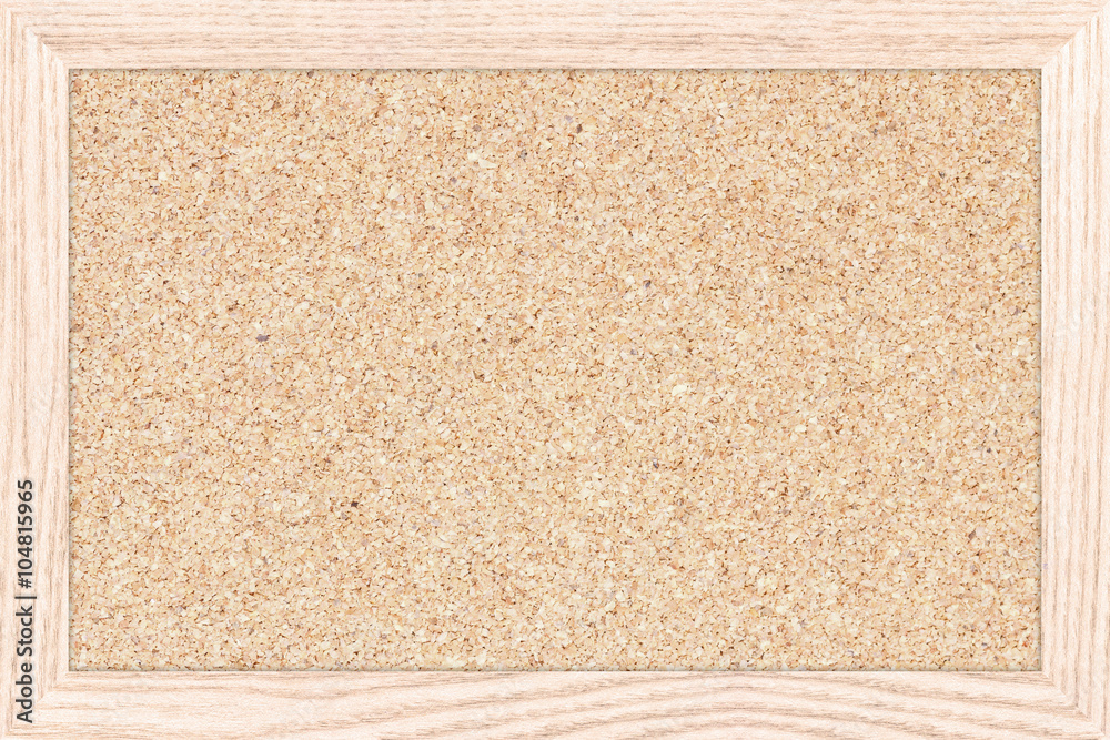 Empty bulletin board with a wooden frame, cork board texture, bl Stock ...