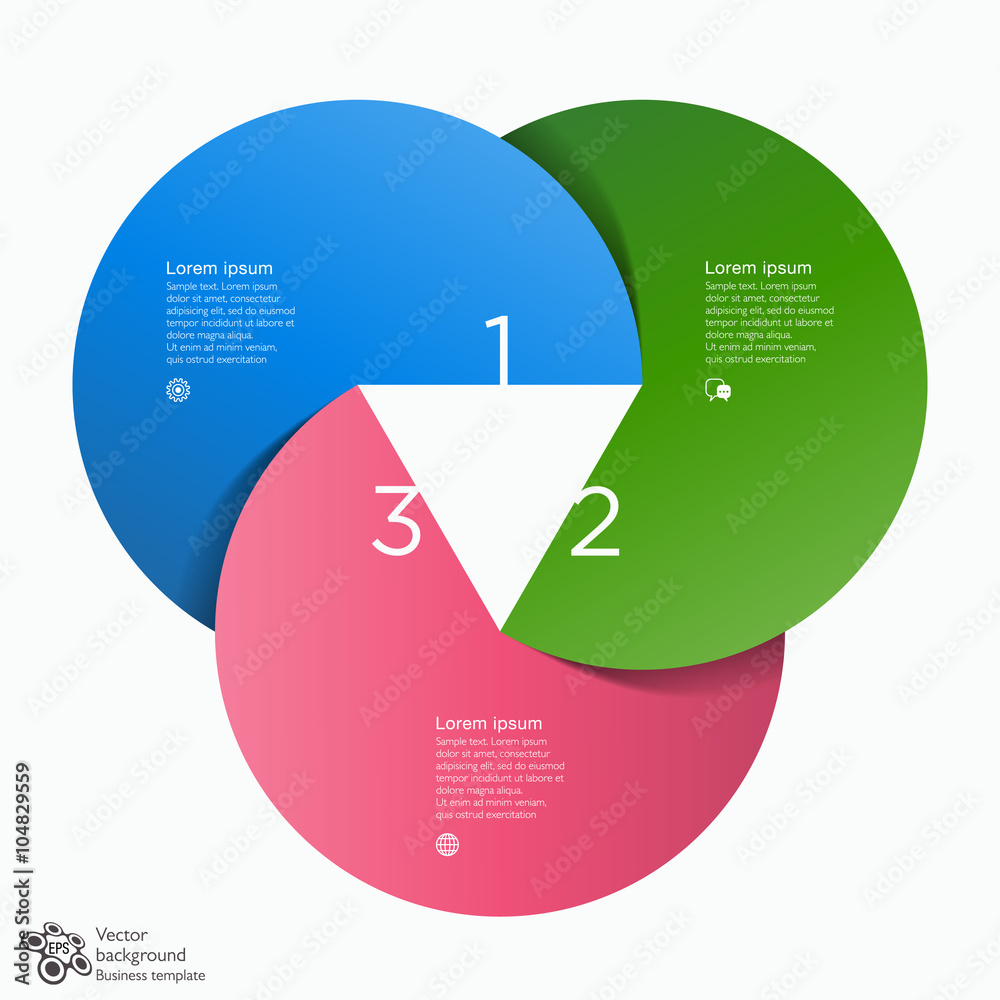 Infographic Vector Background 3-Step Process Stock Vector | Adobe Stock