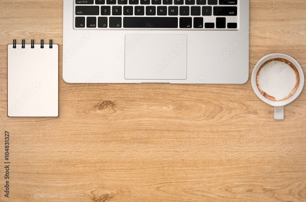 office desk top view with blank space Stock Photo | Adobe Stock
