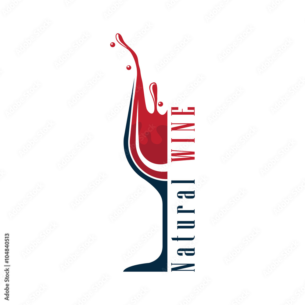 Red wine logo Stock Vector | Adobe Stock
